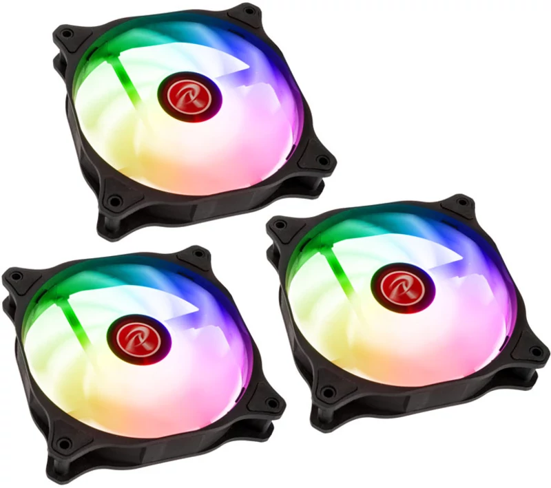 Ventoinha Raijintek EOS 12 Rainbow ARGB PWM (Pack 3 + Contr | CHIP7