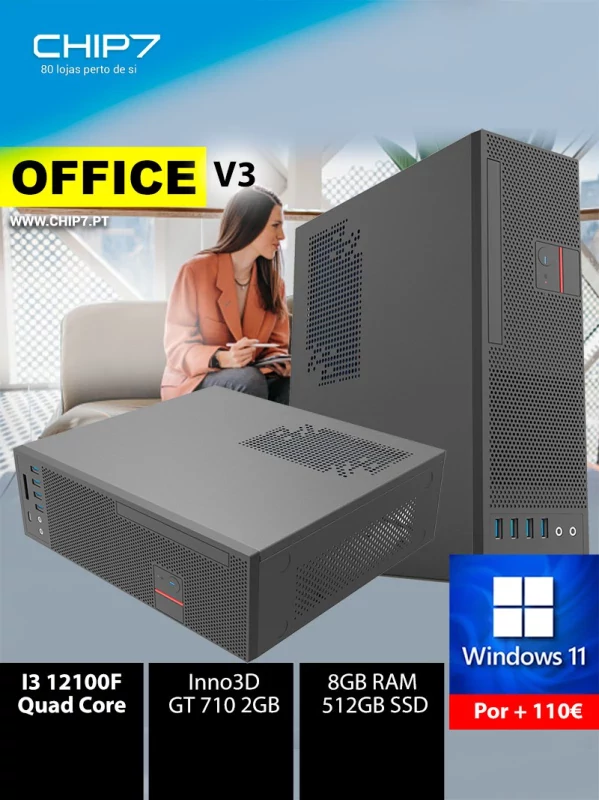 COMPUTADOR TRABALHO - I3 12100F / GT710 2GB / 8GB RAM / 512GB SSD ...