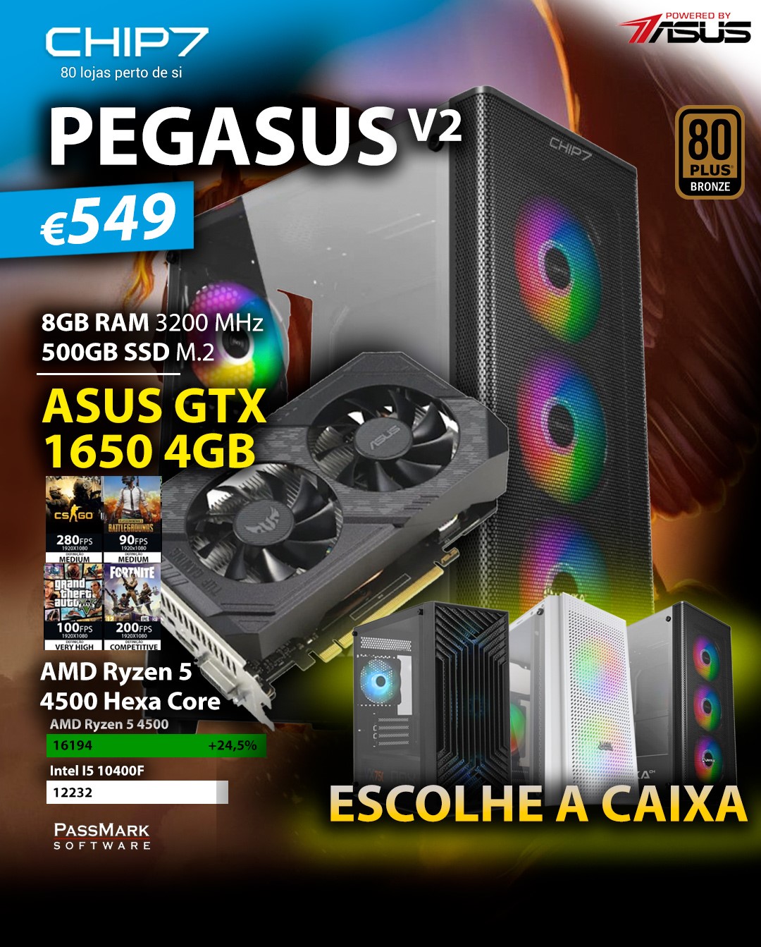 COMPUTADOR GAMING - AMD Ryzen 5 4500 / RTX 3050 6GB / 8GB RAM / 500GB ...