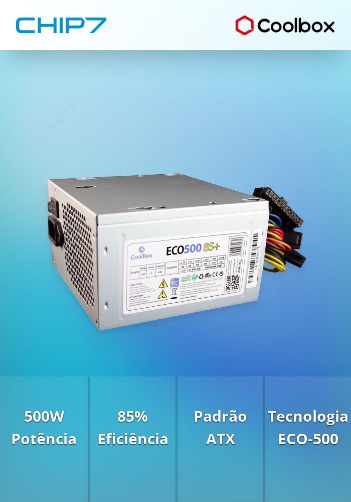 FTE. ALIM. ATX ECO-500 85 BULK | CHIP7