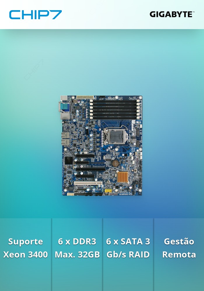 MOTHERBOARD GIGABYTE GA-6FXSV2 I3420 S1156 6XDDRIII VGA 2XGBL 6SATA ...