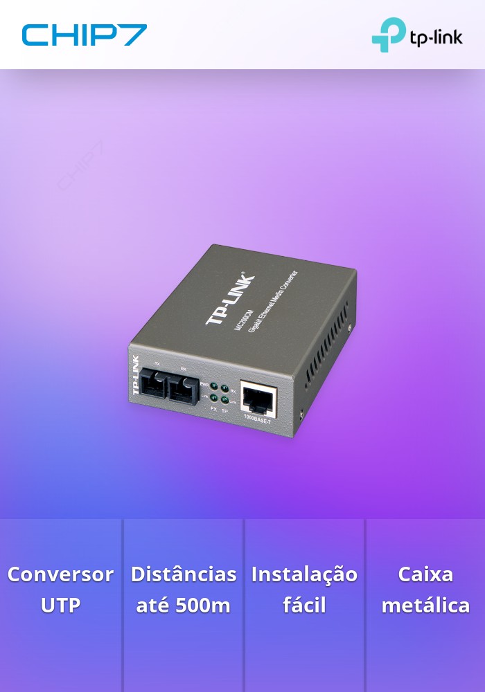 TP-LINK 1000MBPS RJ45 TO 1000MBPS MULTI-MODE SC FIBER CONVERTER | CHIP7