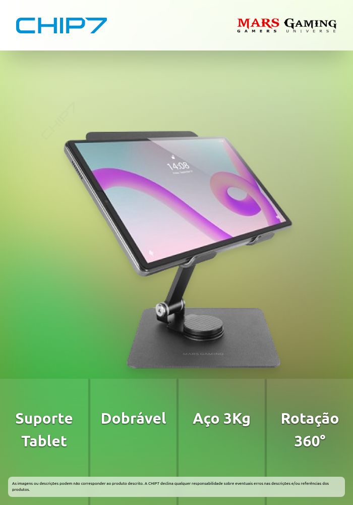 Suporte para Tablet Mars Gaming MA-RST Rotação de 360º | CHIP7