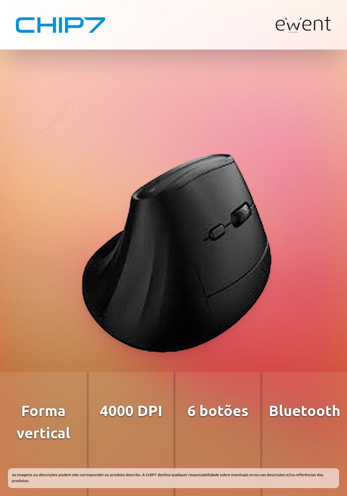 EWENT ULTIMATE ERGONOMIC RECHARGEABLE WIRELESS MOUSE | CHIP7