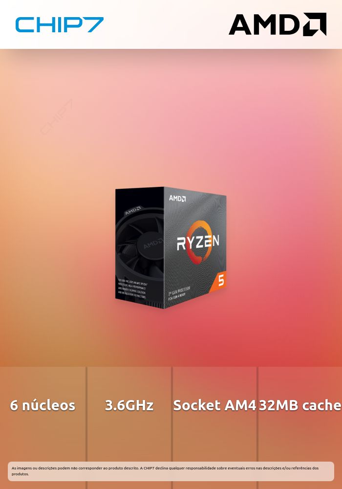 Processador CPU AMD Ryzen 5 3500X 6 Cores 3.6GHz 3/32Mb AM4 | CHIP7