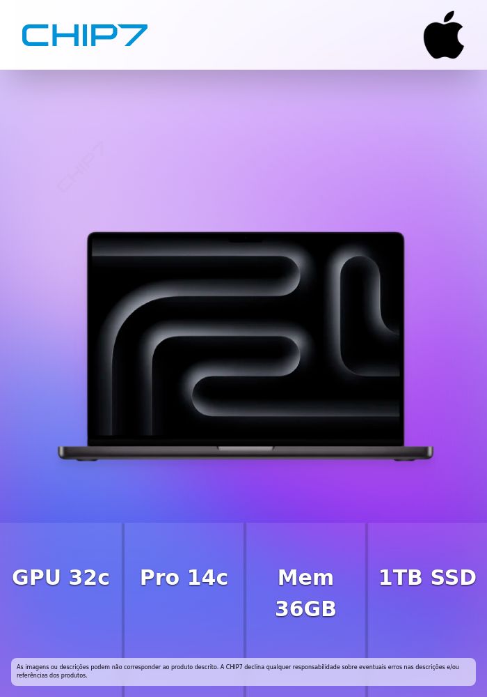 MBP 14 SB/14C/32C GPU/36GB/1T-PRT | CHIP7