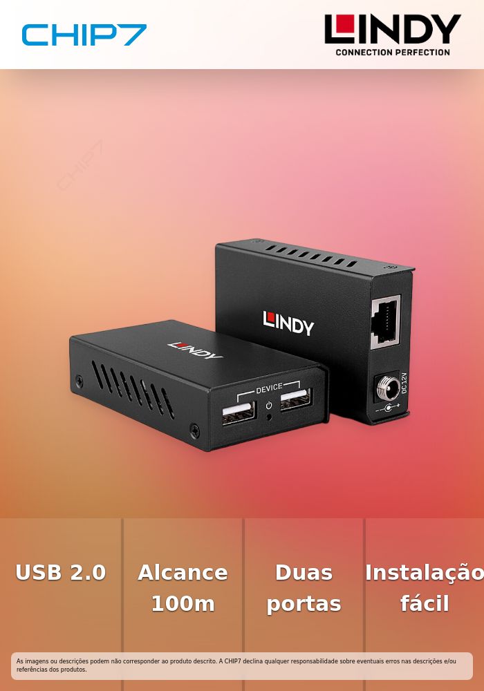 100M 2 PORT USB 2.0 CAT. 6 EXTENDER | CHIP7