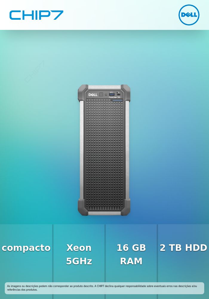 Dell PowerEdge T160 - Servidor - torre compacta 1 via - 1 x Xeon E-2434 ...