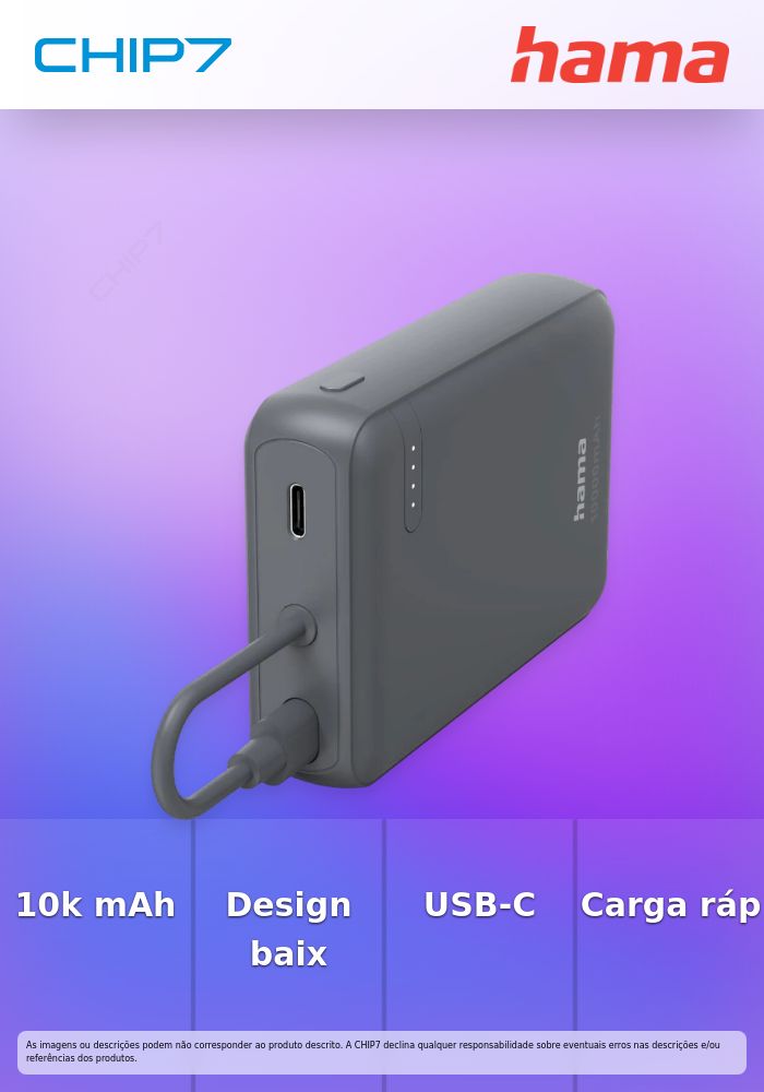 HAMA Power Pack Travel 10000mAh 2C | CHIP7