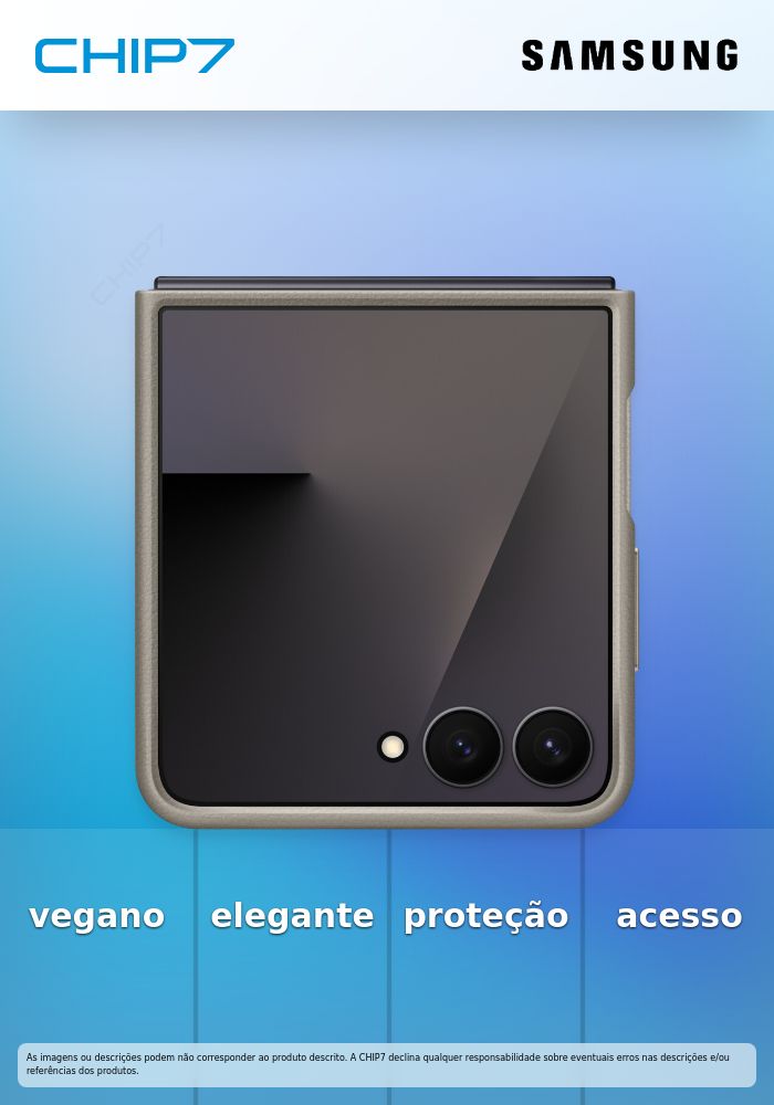 SAMSUNG Capa Vegana B7 FLIP 7 Cinza | CHIP7