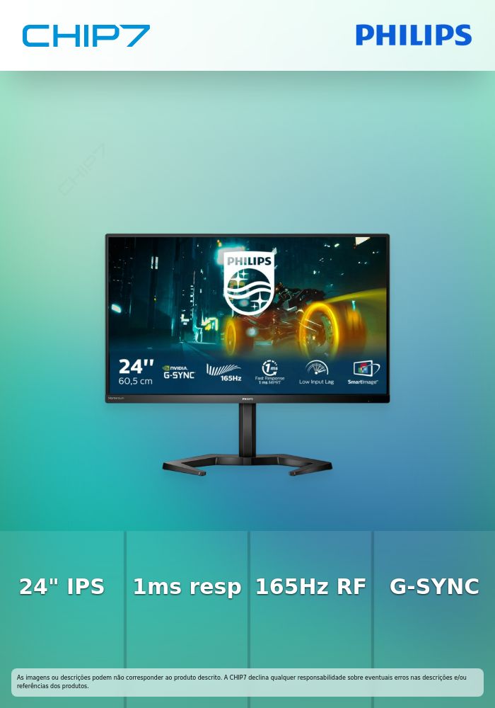 Monitor Philips 23.8" Full HD / 165Hz / 1MS / HDMI / G-Sync ...
