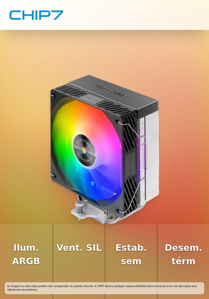 Cooler CPU Mars Gaming MCPU-X4ARGB Preto | CHIP7