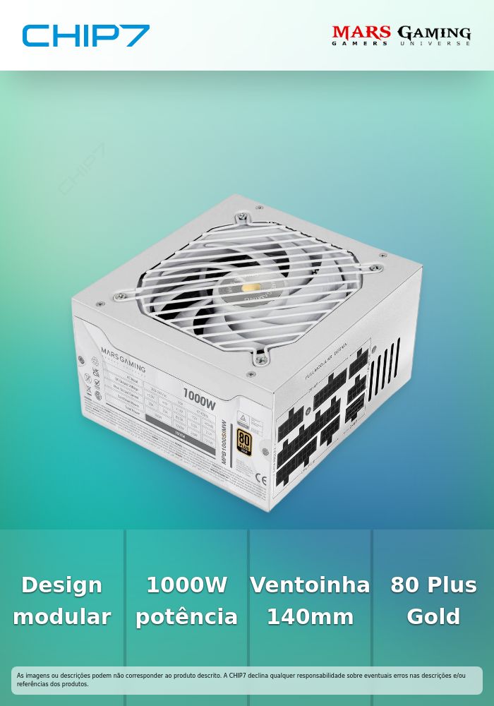 Fonte de Alimentação ATX Mars Gaming MPB1000SIM 1000W ATX 3.1/PCIe 5.1 ...