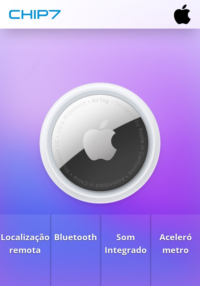 Localizador Apple AirTag Branco (Pack1) | CHIP7
