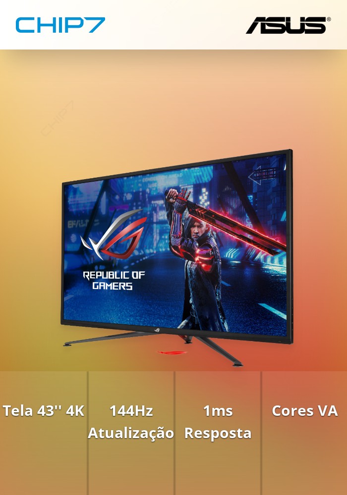 Monitor ASUS - 43" 4K Ultra HD VA / 144Hz / 1ms - ROG Strix XG43UQ | CHIP7
