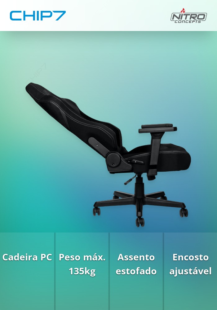 Cadeira Nitro Concepts X1000 Gaming Preta | CHIP7