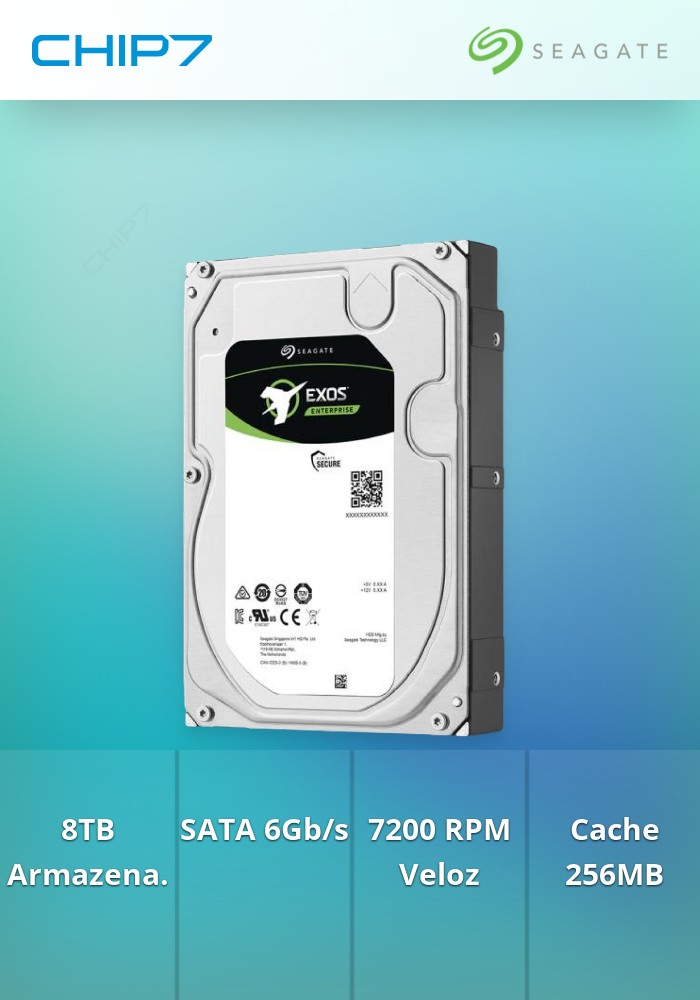 8TB HDD Disco Interno Seagate Exos 7E8 ST8000NM000A 3.5" SATA 6Gb/s ...