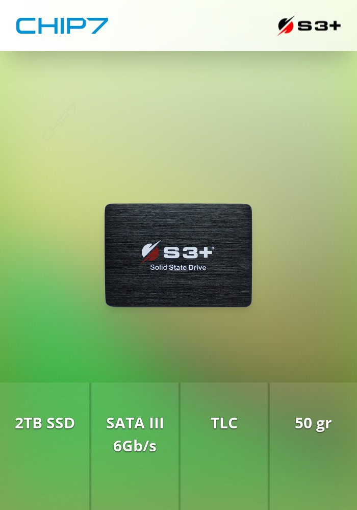 SSD Interno S3+ 2.5\" 2TB PRO SATA 3.0 | CHIP7