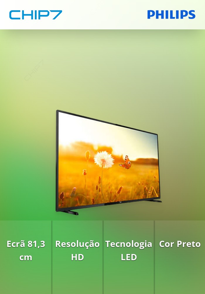 Ecrã Profissional TV Hotel Philips 32" 32HFL3014/12 LED HD | CHIP7