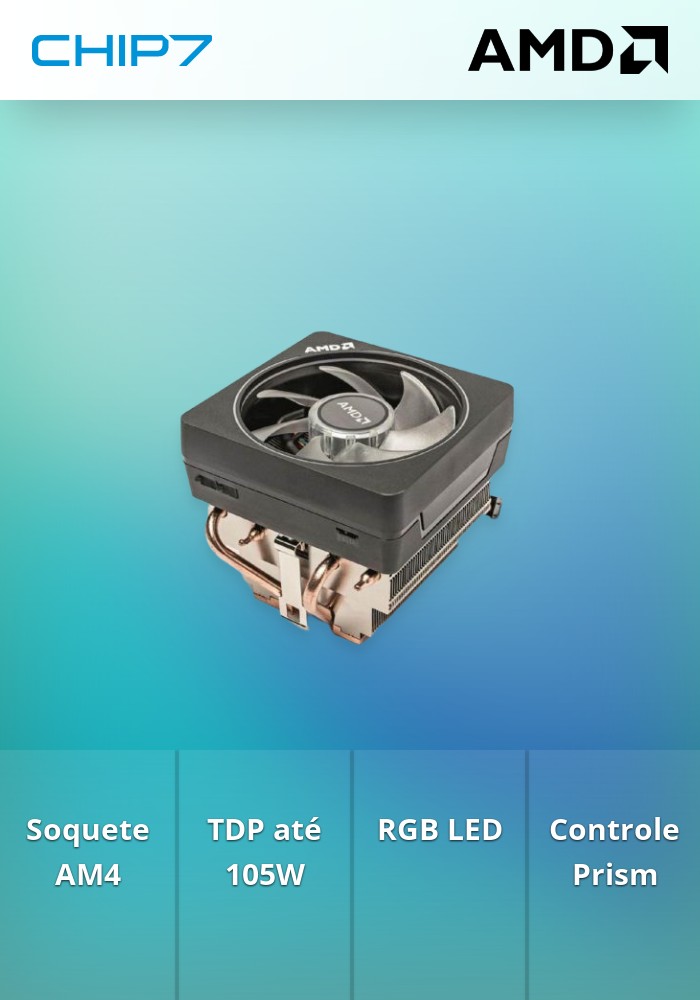 Dissipador CPU AMD Wraith Prism SR4 105W AM4 | CHIP7