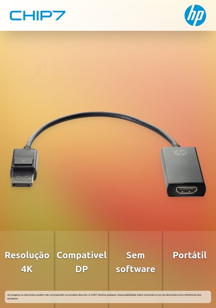 HP DisplayPort To HDMI True 4k Adapter | CHIP7