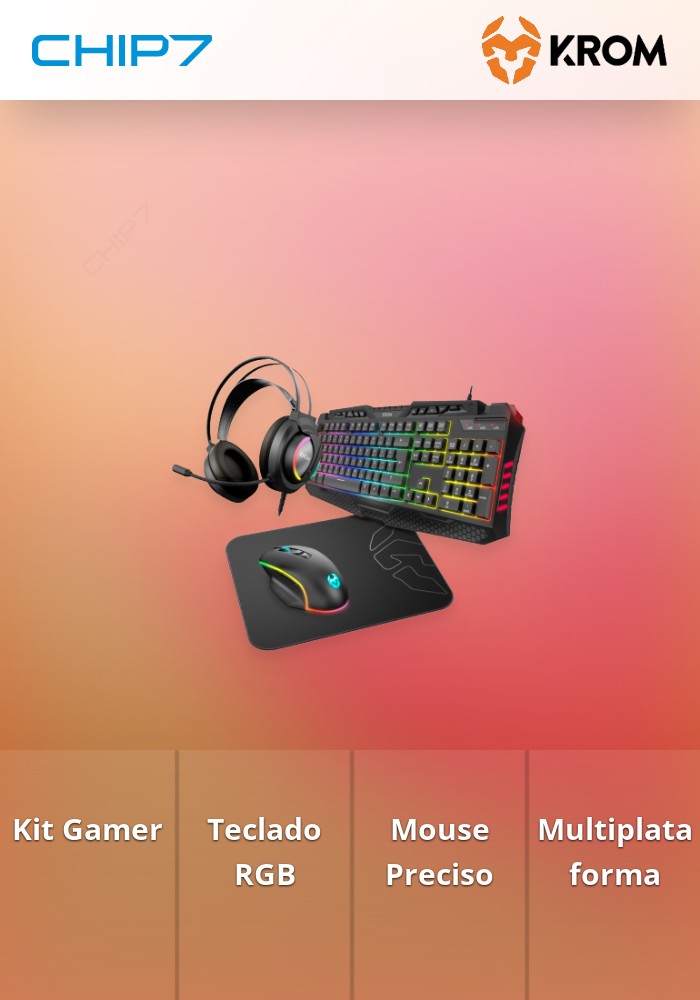 Krom Kritic RGB Rainbow Gaming Kit PT | CHIP7