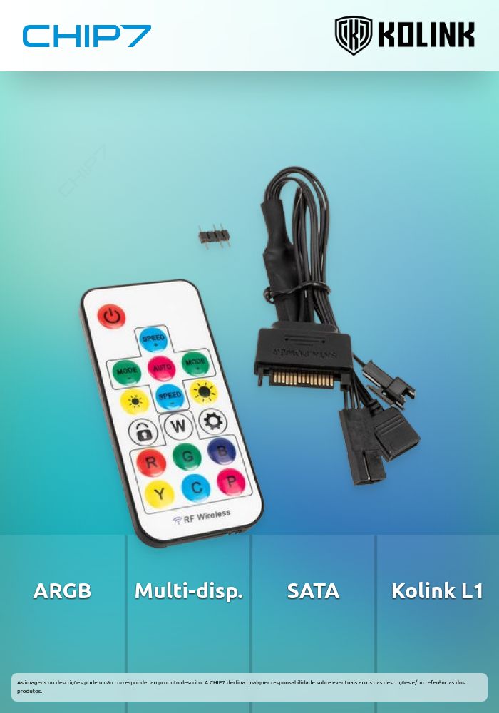 Controlador Kolink Inspire L1 3-Pin 5V ARGB - SATA | CHIP7
