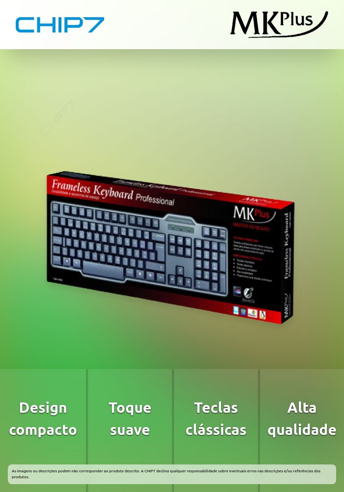 TECLADO MKPLUS FRAMELESS USB DELL STYLE | CHIP7