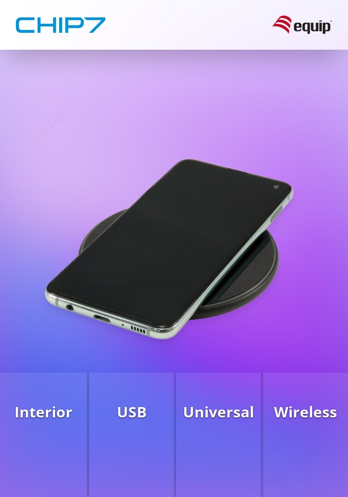 EQUIP LIFE CARREGADOR WIRELESS CHARGER 10W QI SLIM | CHIP7