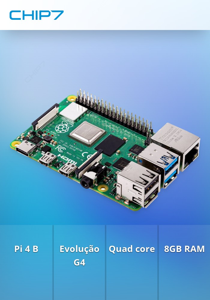 Mini PC Raspberry Pi 4 8GB Model B | CHIP7