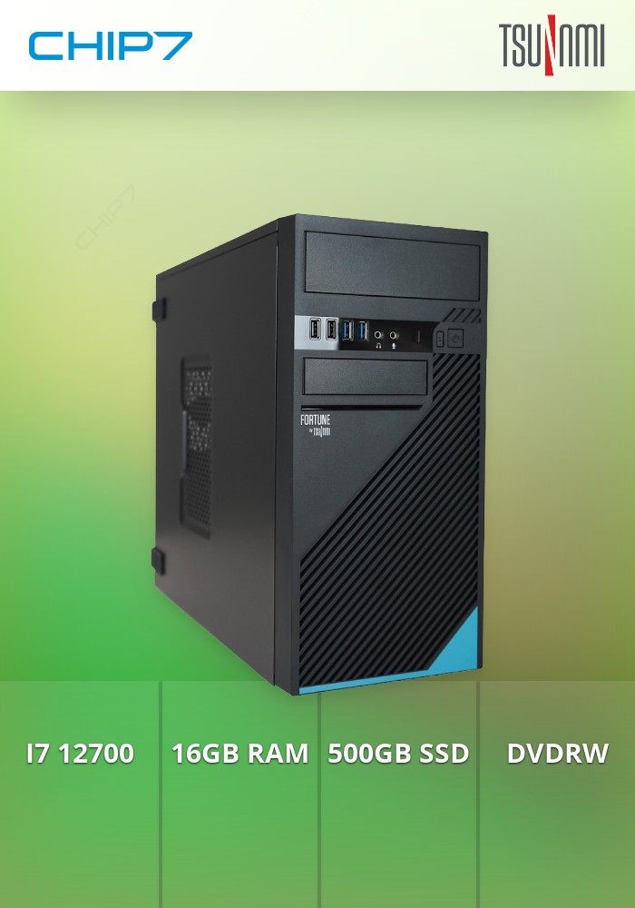 Computador Desktop TSUNAMI FORTUNE - I7 12700 / 16GB RAM / 500GB SSD ...