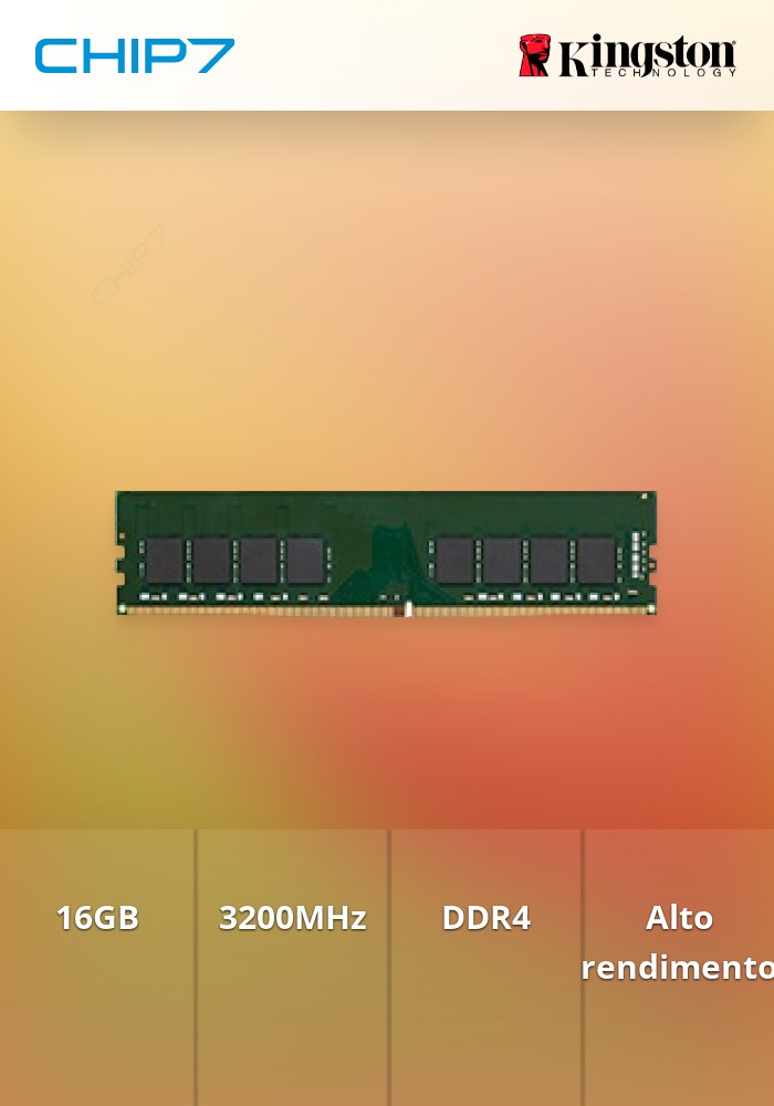 memória Ram 16GB DDR4 3200MHZ DUAL RANK MODULE | CHIP7