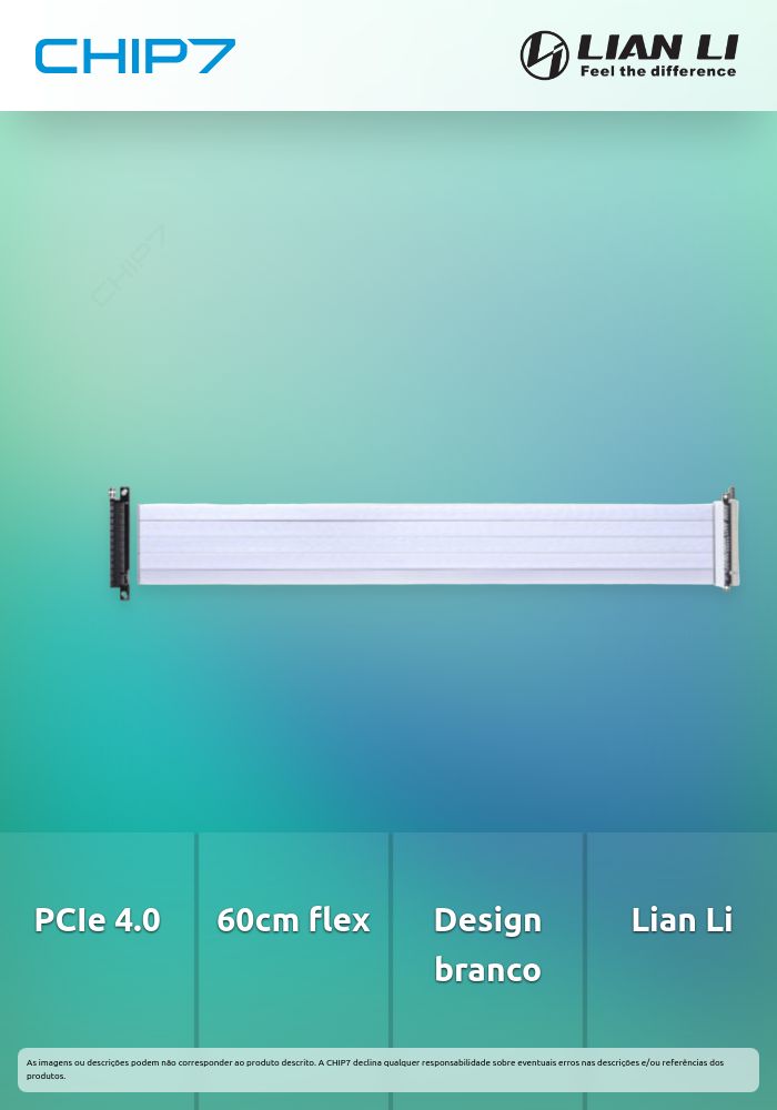 Riser Card Lian Li 60cm PCIe 4.0 Branco | CHIP7