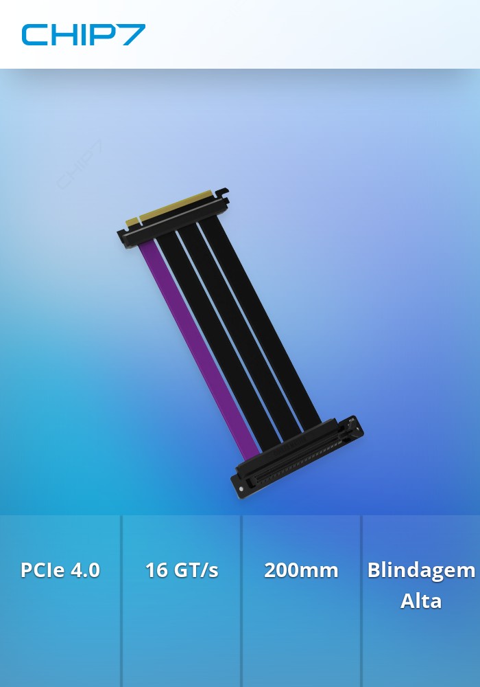 Cooler Master RISER CABLE PCIE 4.0 X16 - 200MM | CHIP7