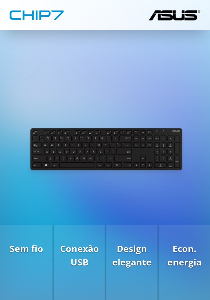 Teclado + Rato ASUS Wireless W5000 Preto USB - W5000 | CHIP7