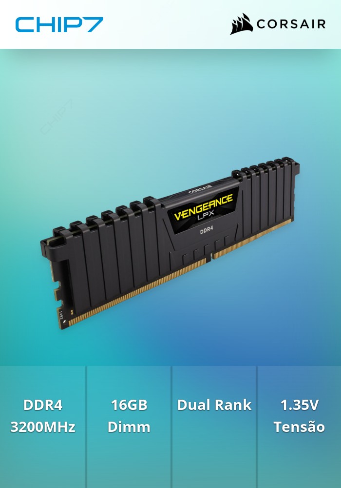 16GB RAM Corsair DDR4 3200MHz 1x16GB Dimm Unbuffered Dual Rank 16-20-20 ...
