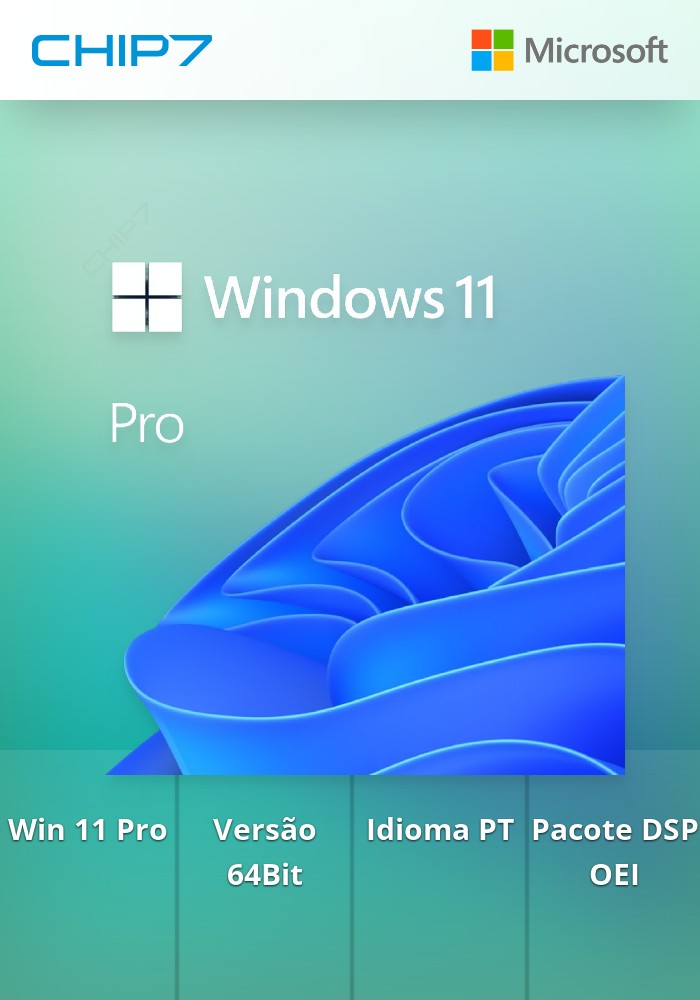 Windows 11 Pro GGK 64Bit Portuguese 1pk DSP ORT OEI DVD | CHIP7