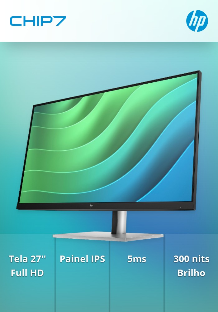 Monitor HP - 27" Full HD IPS / 5ms / 300 nits / HDMI DP - E27 G5 | CHIP7