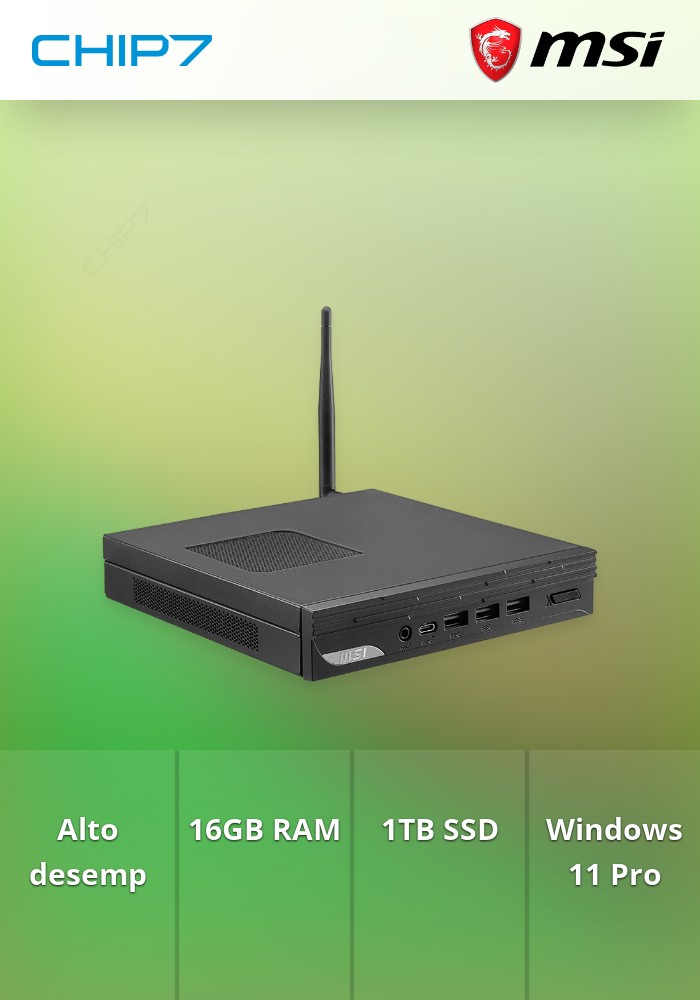Mini PC MSI - I7 1360P / 16GB RAM / 1TB SSD / Windows 11 Pro - SFF PRO ...