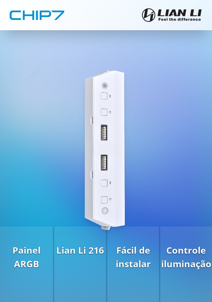 Painel Controlador ARGB Lian Li 216 Branco | CHIP7