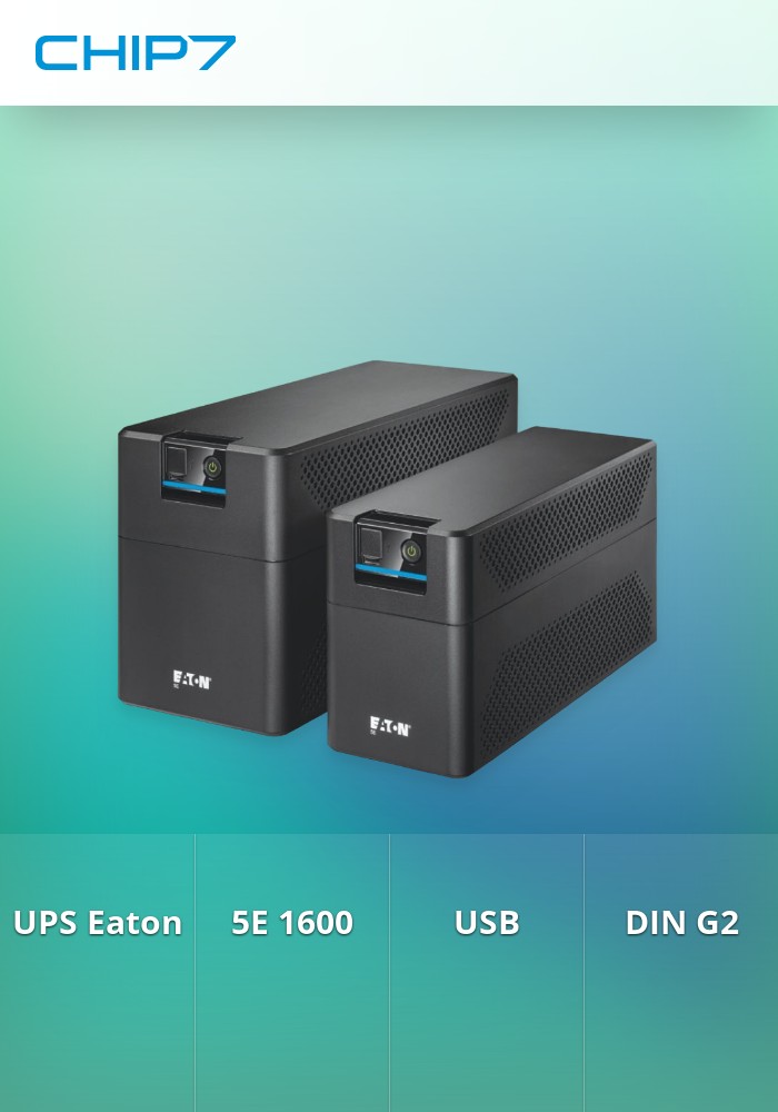 UPS Eaton 1600VA / 900W / USB / Schuko - 5E 1600 USB DIN G2 | CHIP7