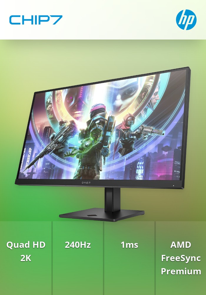 Monitor OMEN by HP - 27" 2K Quad HD / 240Hz / 1ms / AMD FreeSync ...