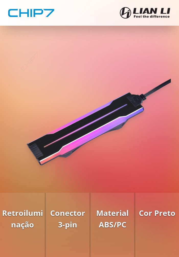 Lian li UNI FAN P28 Side ARGB Strip (Pack 3) Preto | CHIP7