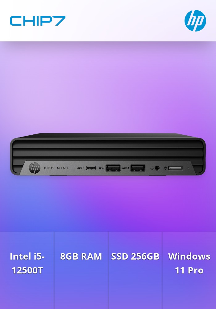 Mini PC HP Pro Mini 400 G9 - Intel i5 12500T / 8GB RAM / 256GB ...