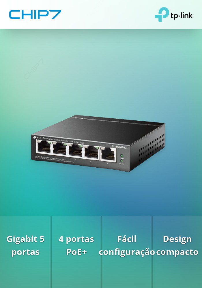 TP-LINK TL-SG1005LP 5-Port Gigabit Desktop Steel Case Switch with 4 ...