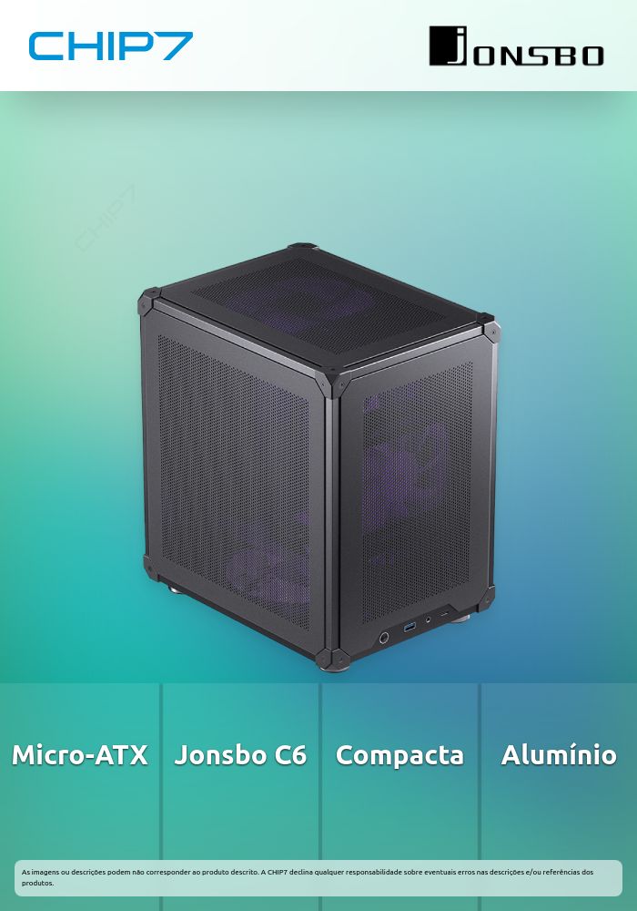 Caixa Micro-ATX Jonsbo C6 Preto | CHIP7