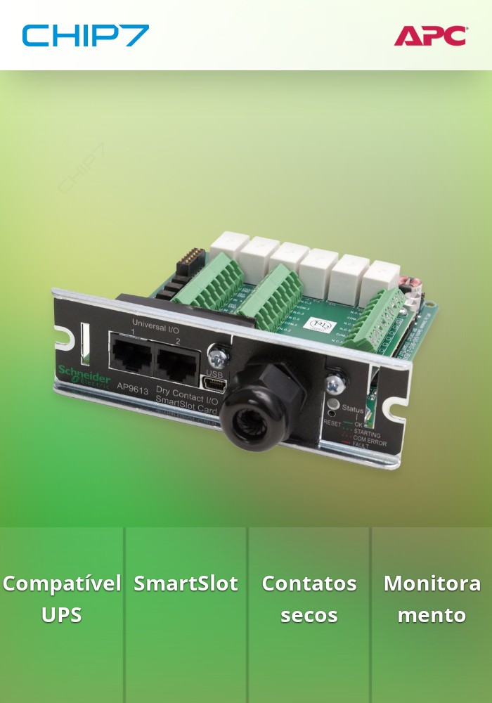 Placa SmartSlot E/S de Contacto Seco - AP9613 | CHIP7