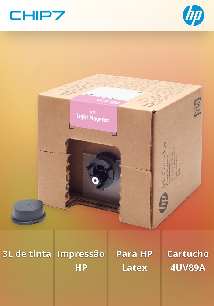 Cartucho de tinta HP Latex 873 3L magenta claro (4UV89A) | CHIP7