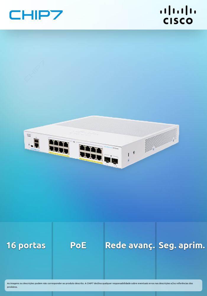 CBS350 MANAGED 16-PORT GE POE CPNT | CHIP7