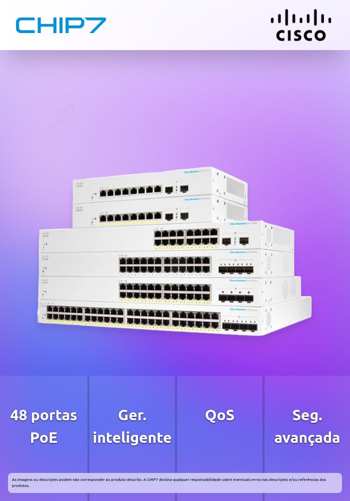 CBS220 SMART 48-PORT GE POE CPNT | CHIP7